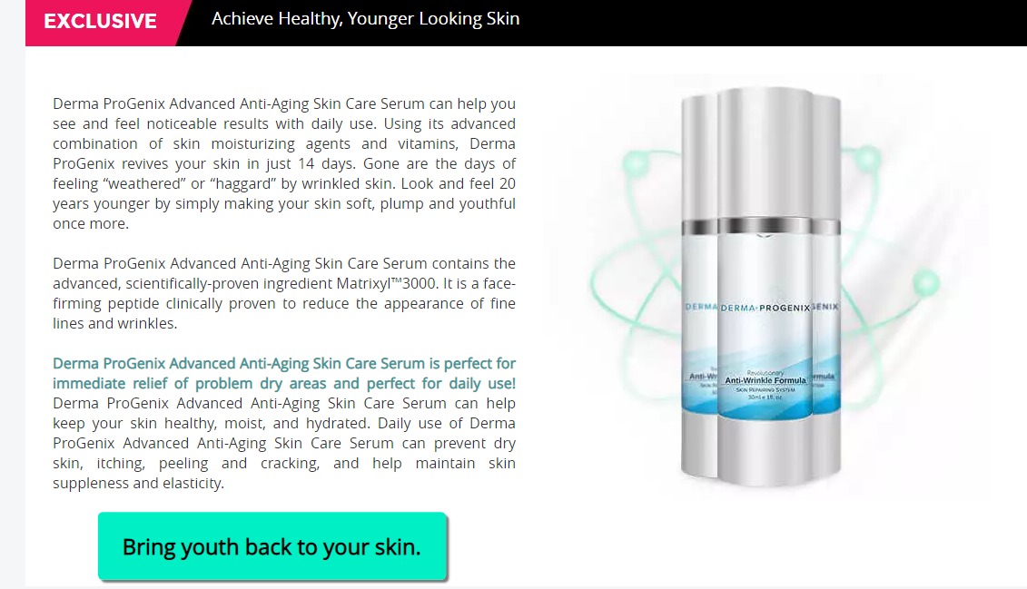 Derma Vaniella - Derma Progenix Anti-Aging Serum & Facial Moisturizer ...