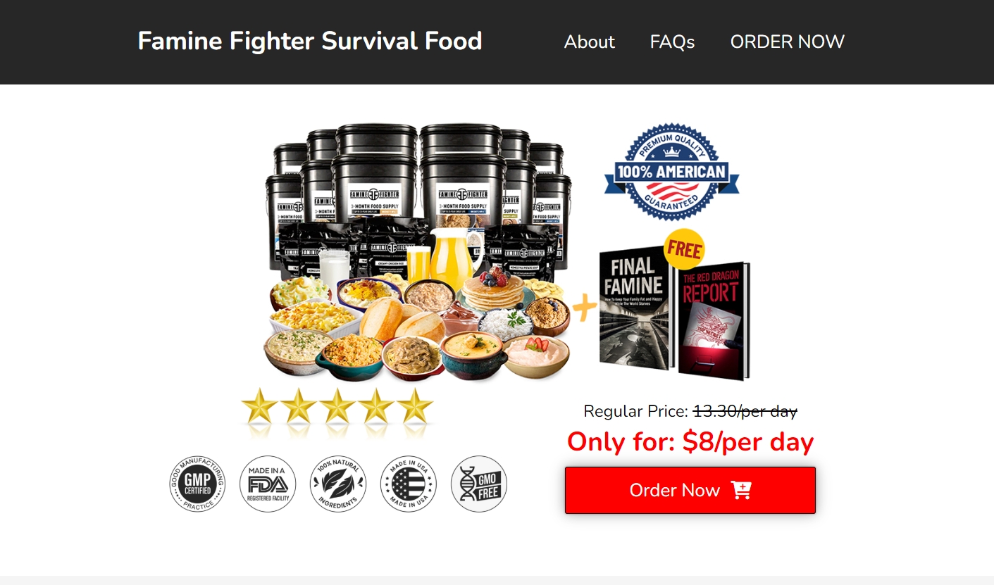 Famine Fighter Survival Food Special Deal + Special 38% Discount - My Nutra Way